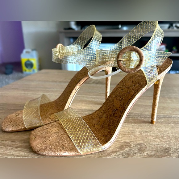 Jennifer Lopez | Shoes | Ladies Gold Sparkle High Heel Sandals By Jlo ...